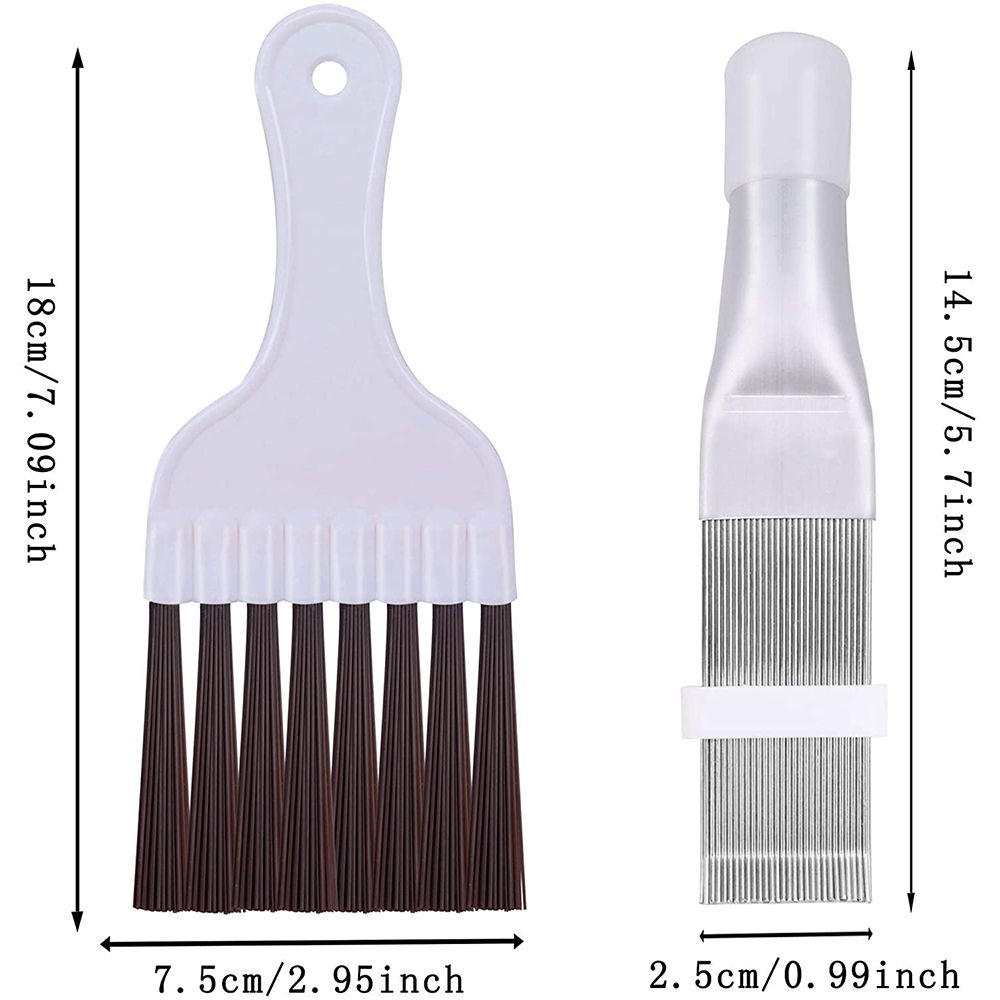 2 Pieces Air Conditioner Condenser Fin Comb Fin Cleaning Brush Air ...